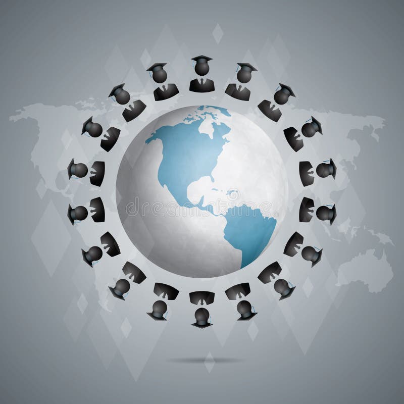 Global Education Concept. Vector Illustration Decorative Design Stock ...