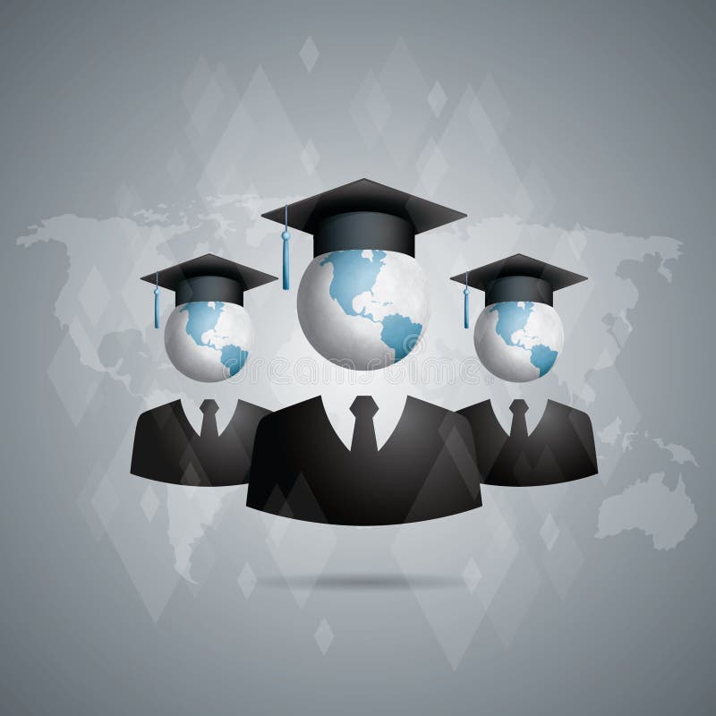 Global Education Concept. Vector Illustration Decorative Design Stock ...