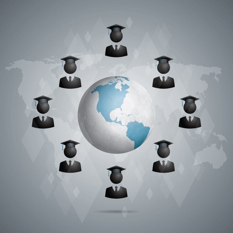 Global Education Concept. Vector Illustration Decorative Design Stock ...