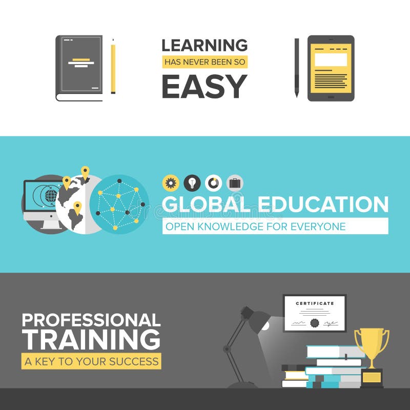 Online Learning Banner Online Education Banner Hi Res Stock