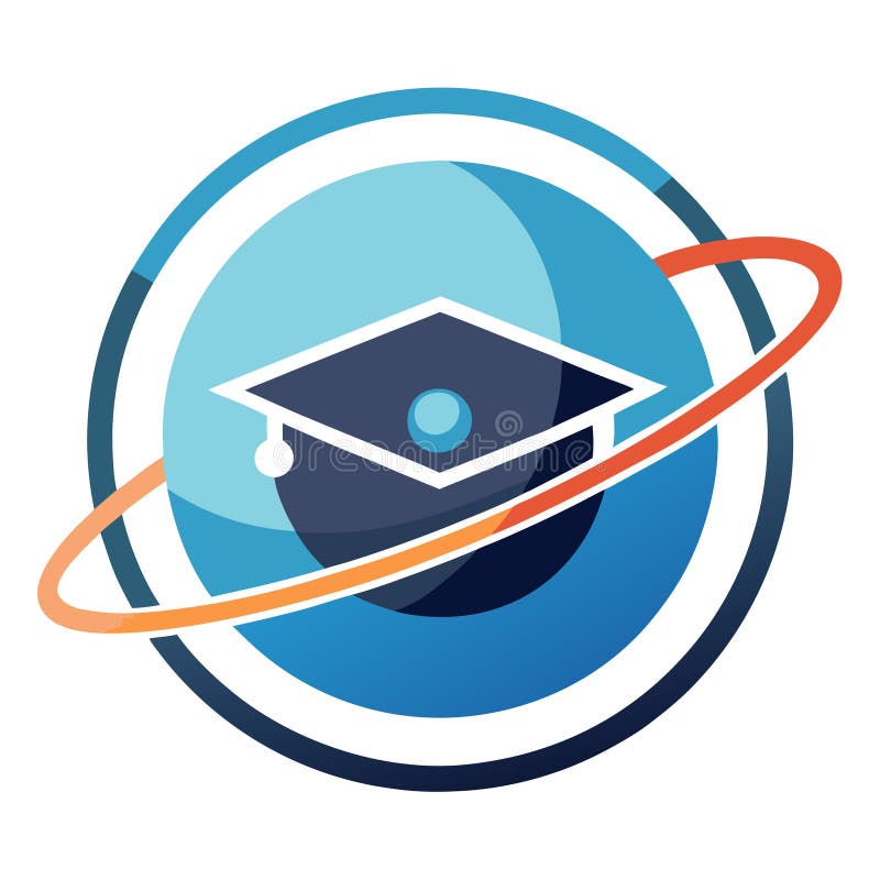 Global Education Logo Design: Graduation Cap, World, Orbit, Learning ...