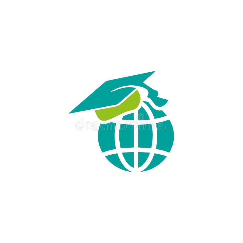 Global Education Logo for Learning, Knowledge, and Online Institutions Stock Vector ...