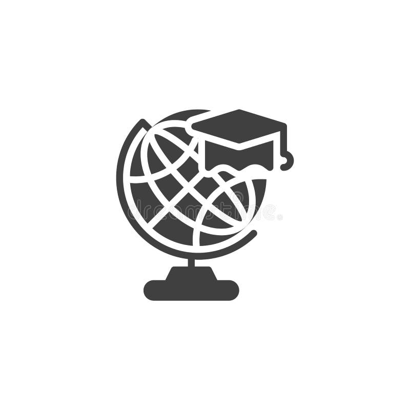 Global Education Vector Icon Stock Vector - Illustration of flat ...