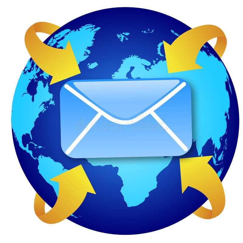 Global Email stock vector. Illustration of button, sign - 4544417