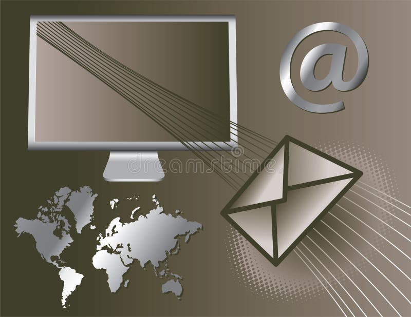 Global Email stock vector. Illustration of button, sign - 4544417