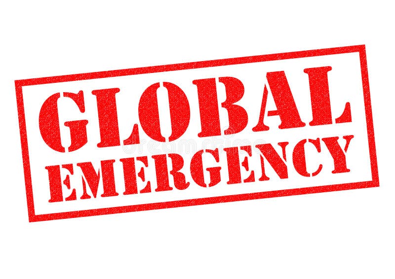 GLOBAL EMERGENCY Rubber Stamp Stock Illustration - Illustration of ...