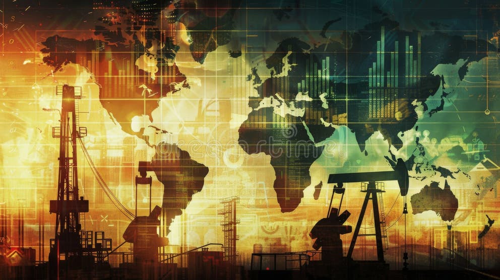 The Global Energy Infrastructure.AI Generated Image Stock Image - Image ...