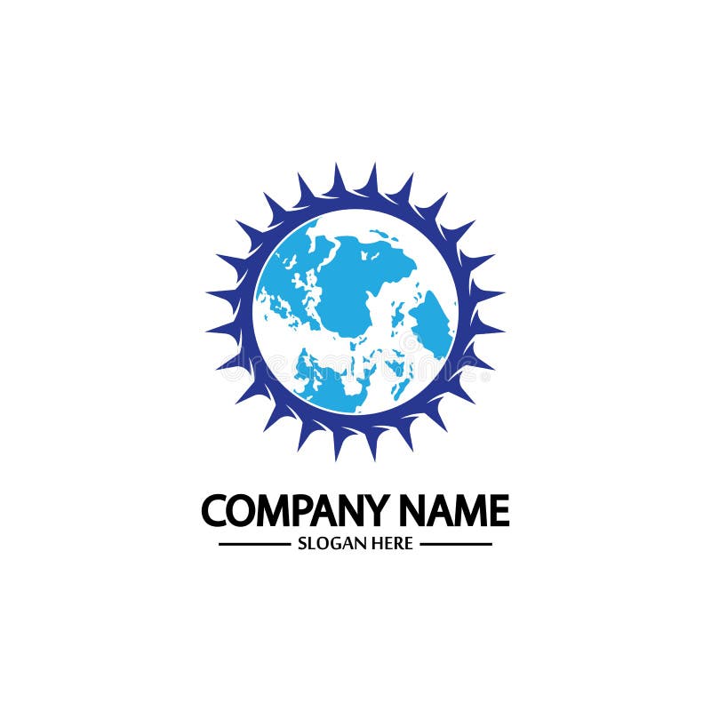 Global Engineer World Gear Logo Design Template Stock Vector ...