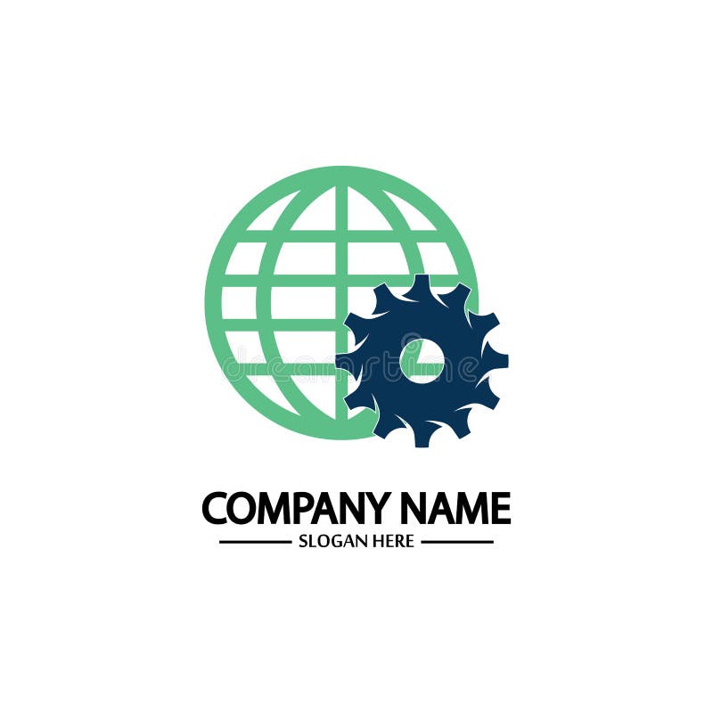 Global Engineer World Gear Logo Design Template Stock Vector ...