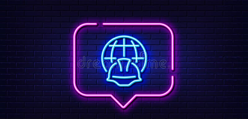 Global Engineering Icon. Engineer or Architect Helmet Sign. Vector ...
