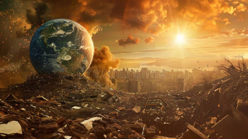 Global Environmental Challenges: a Call To Action Stock Image - Image ...