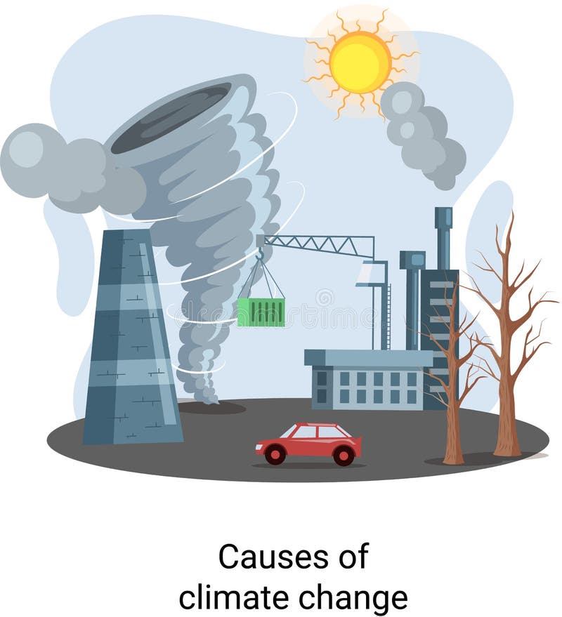 Global Environmental Problems. Land Degradation Stock Vector ...
