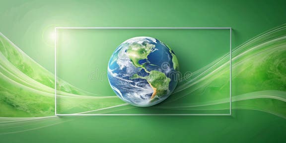 Global Environmental Sustainability Concept Earth Egg in Frame ...