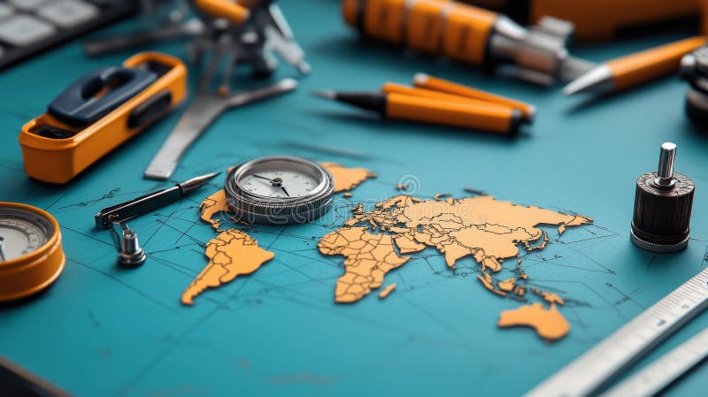 Global Exploration Tools Journey Discovery Adventure Navigation ...