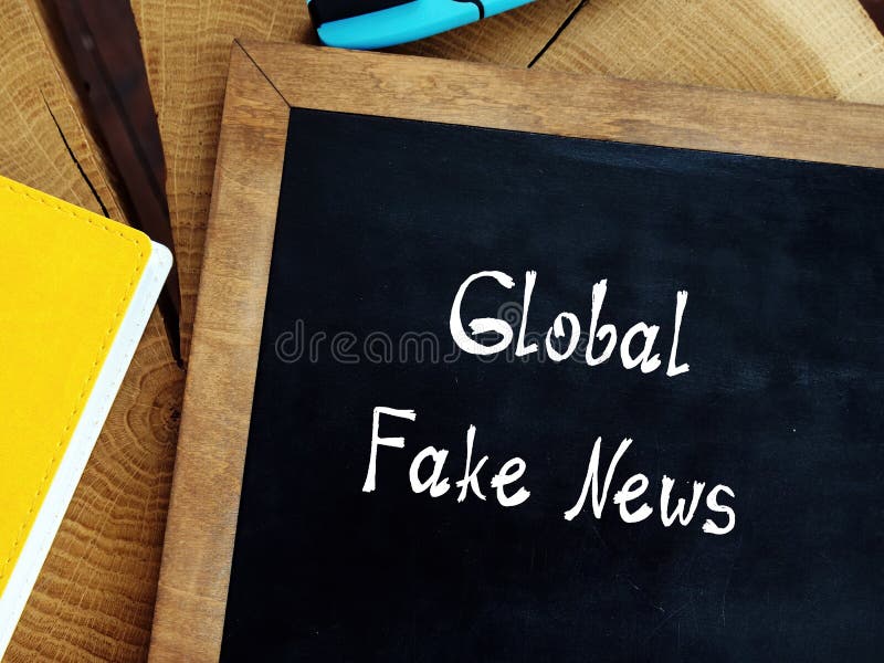 Global Fake News Sign on the Sheet Stock Photo - Image of successful ...