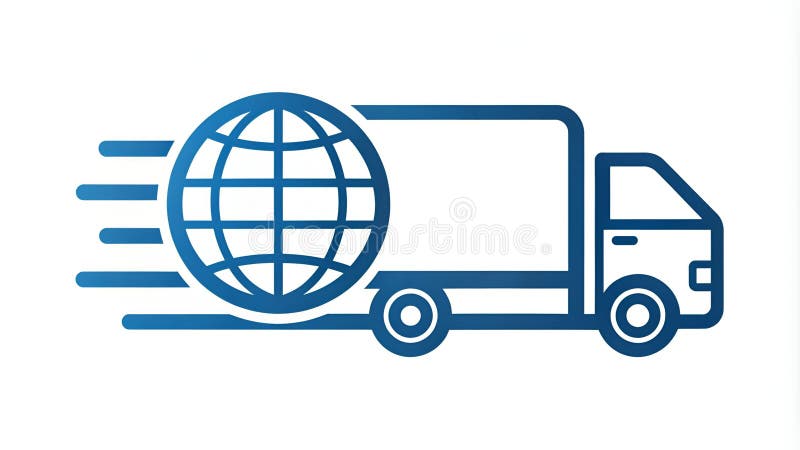 Global Fast Shipping Icon Simple Vector. Cargo Courier Stock ...
