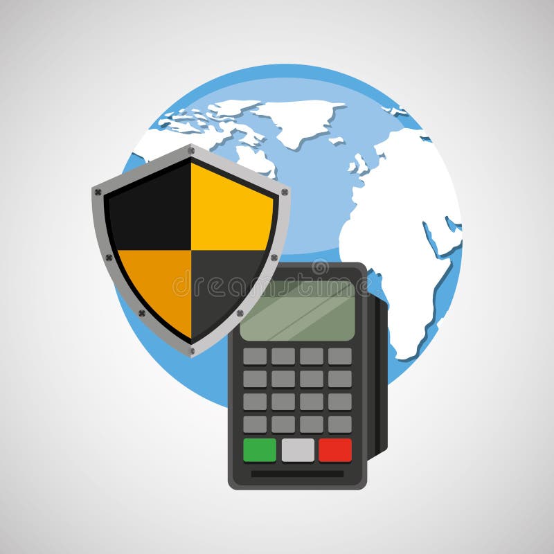 Global Finance Banking Safe Shield Protection Stock Vector ...