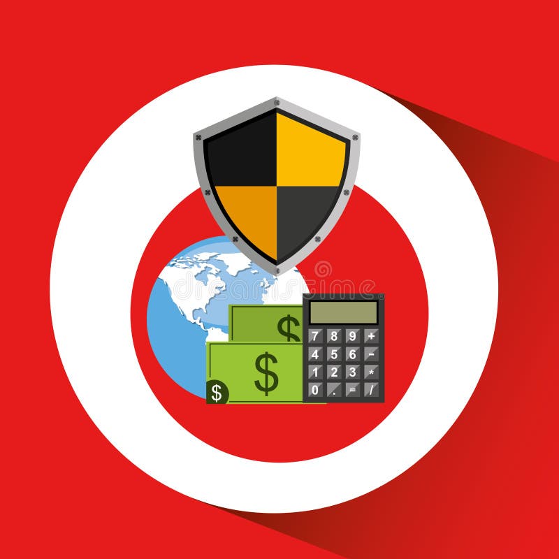 Global Finance Banking Safe Shield Protection Stock Vector ...