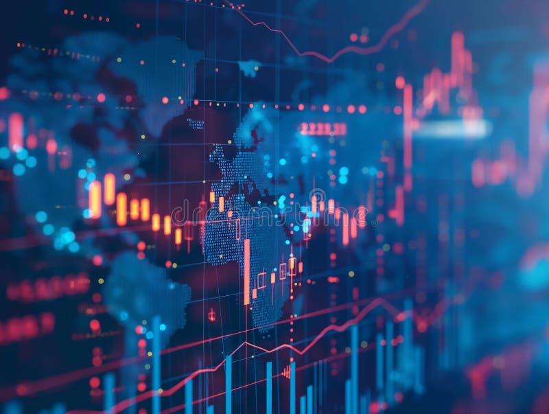 Global Financial Data Visualization Stock Image - Image of global ...