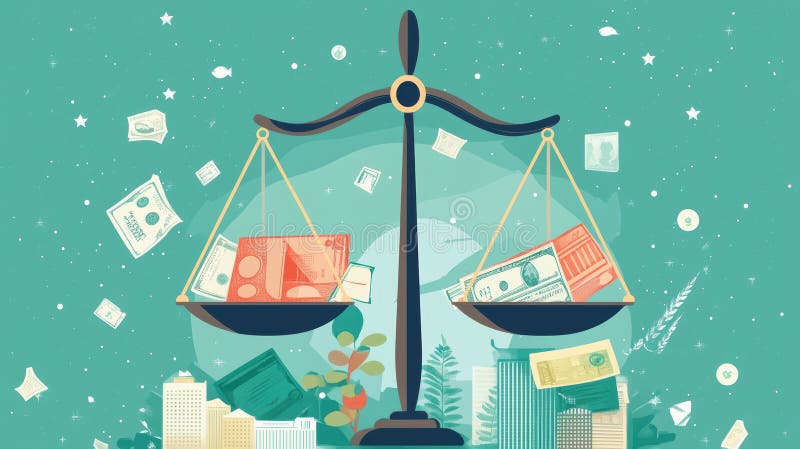 Global Financial Equality Concept Stock Illustration - Illustration of ...