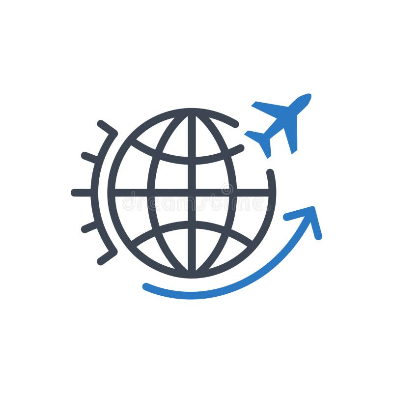 Global Flight Connectivity Icon Stock Vector - Illustration of symbol ...