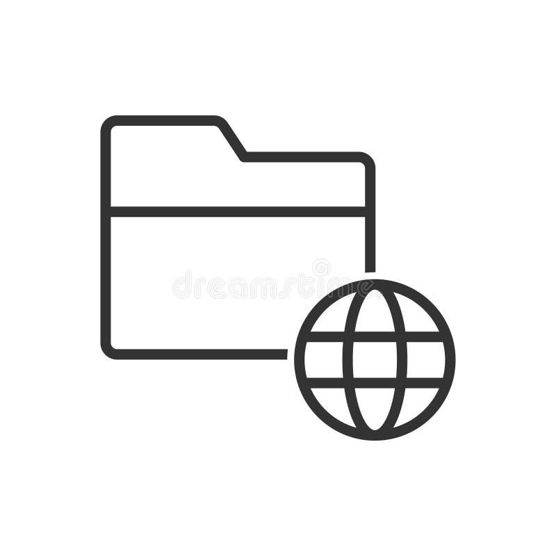Global Folder Icon - Internet Folder Icon Stock Vector - Illustration ...
