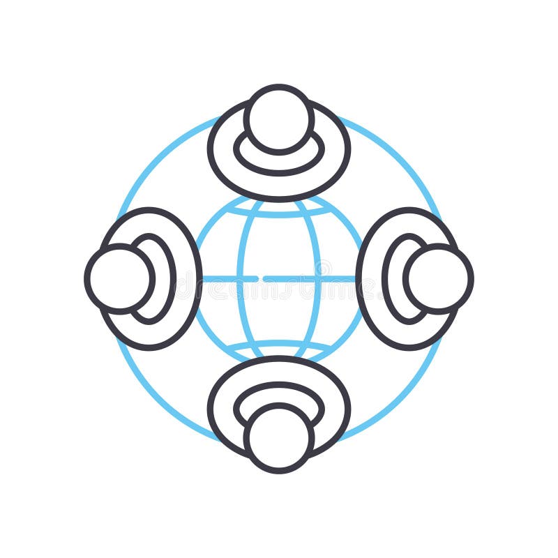 Global Forum Line Icon, Outline Symbol, Vector Illustration, Concept ...