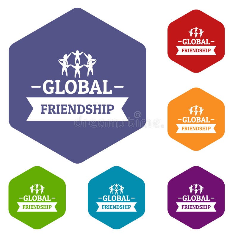 Friendship and Communication in Network Icons Set Stock Vector ... Friendship and Communication in Network Icons Set Stock Vector ...