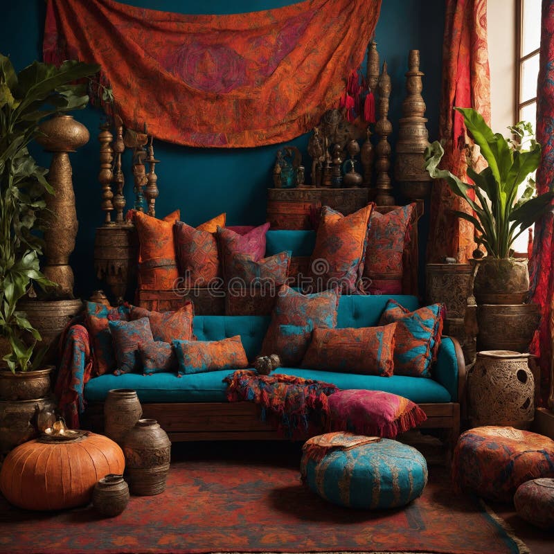 Global Fusion Living Cultural Elegance Stock Illustration ...