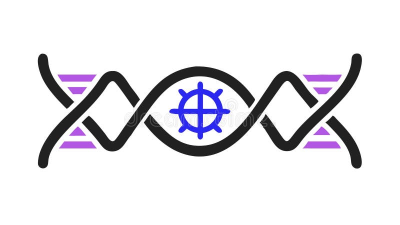Global Genetics Icon. DNA and World Network, Vector Design Generative ...