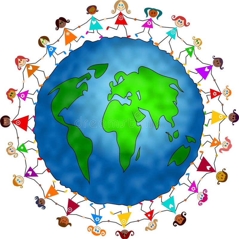 Global girls stock illustration. Illustration of concepts - 2979237