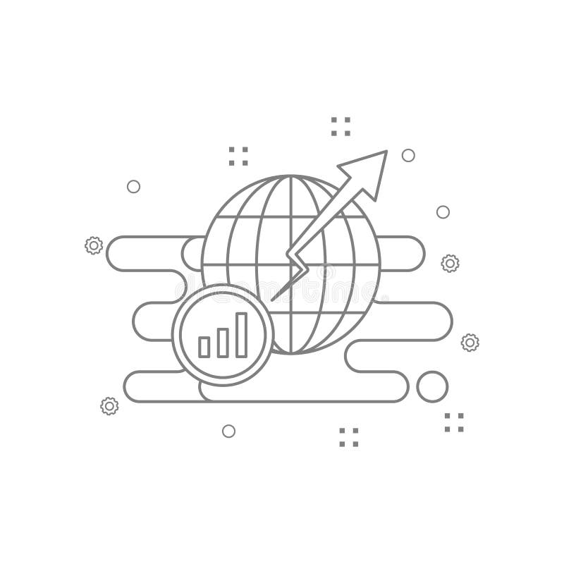 Globe and Growth Point Sign Stock Vector - Illustration of ecology ...