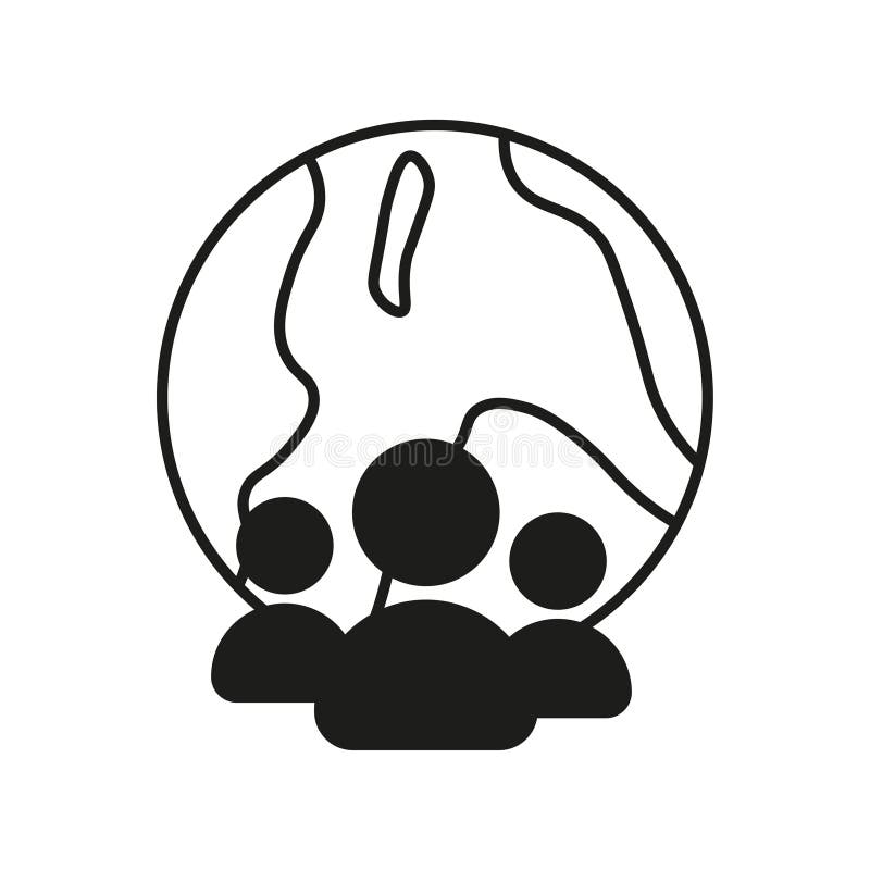 Global Governance Icon. Like People with Globe. Vector Illustration ...