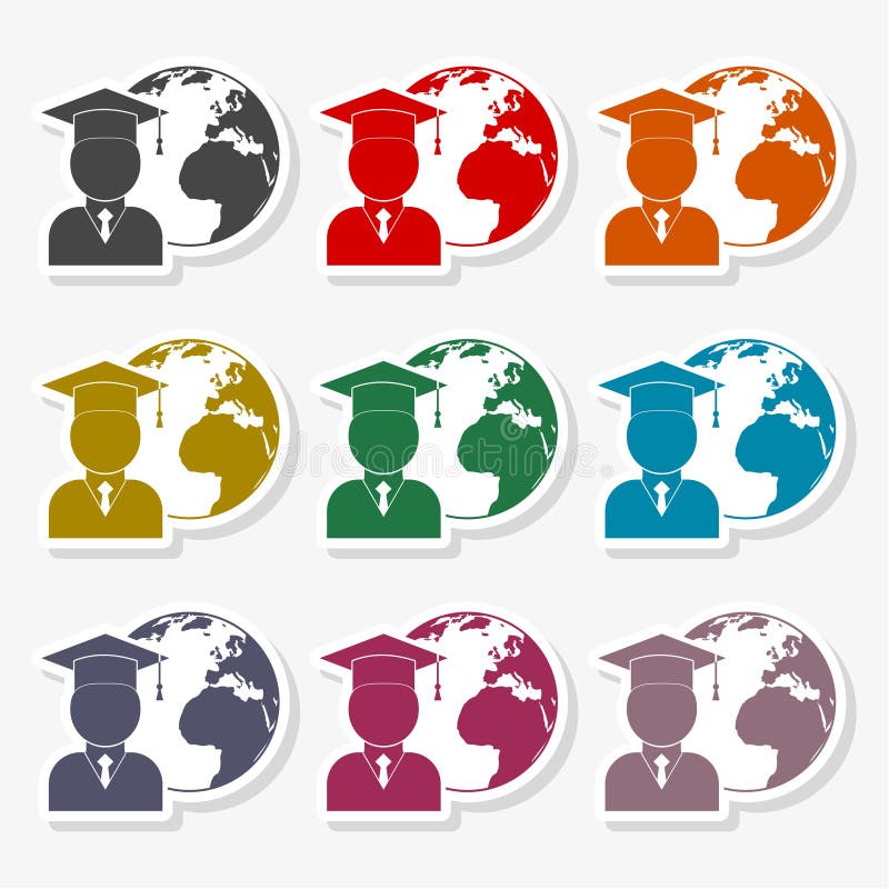 Global Graduation - Illustration Stock Vector - Illustration of ...