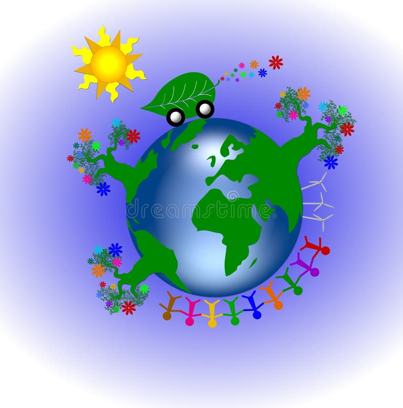Green planet stock illustration. Illustration of global - 11989701
