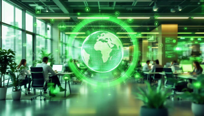 Global Green Tech Innovation: Sustainable Business in a Modern Office ...