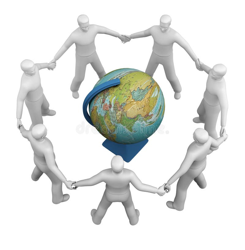 A Global Group of Symbol People Stock Illustration - Illustration of ...