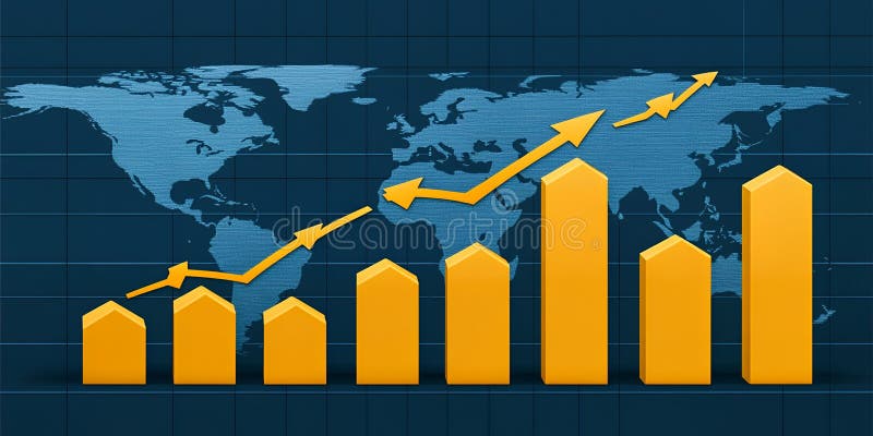 Global growth chart stock illustration. Illustration of financial ...