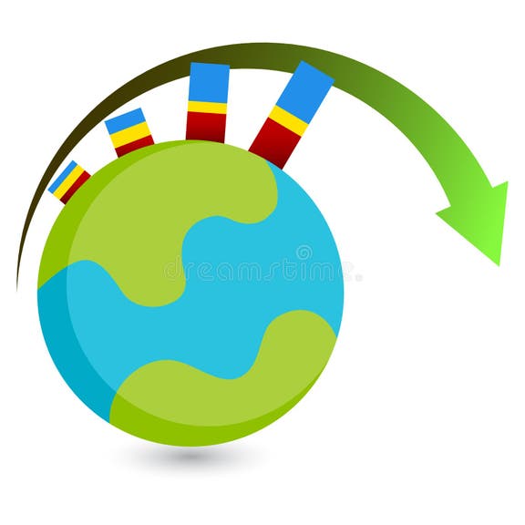 Global Growth Icon stock vector. Illustration of increasing - 50006501