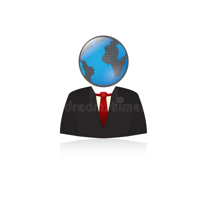 Global Head. Vector Illustration Decorative Design Stock Vector ...