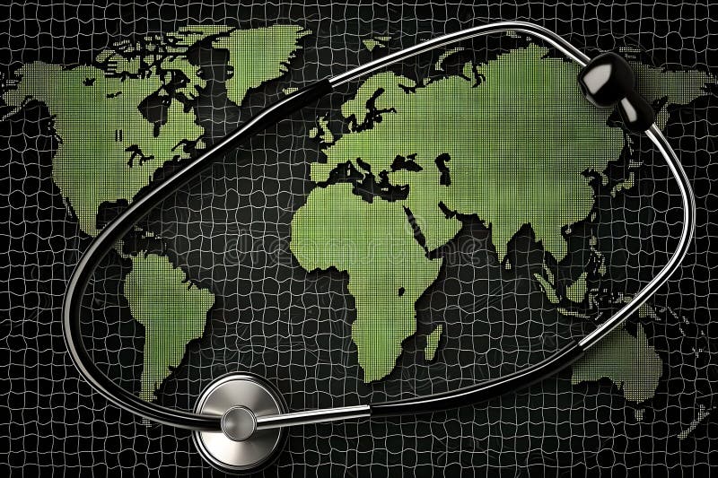 Global Health: a World Connected by Healthcare Stock Illustration ...