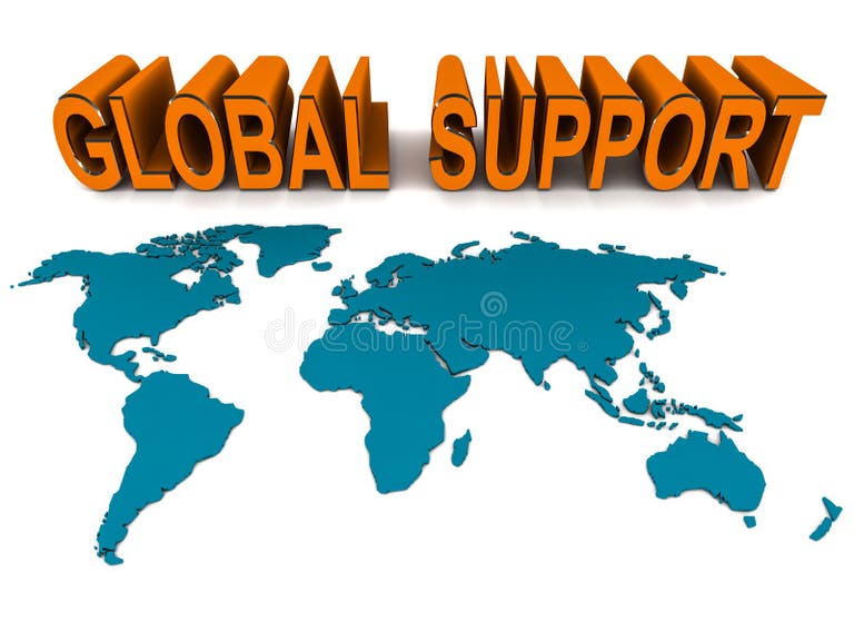 Global help and support stock illustration. Illustration of product ...