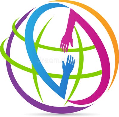 Global helping hands stock vector. Illustration of emblem - 75906987