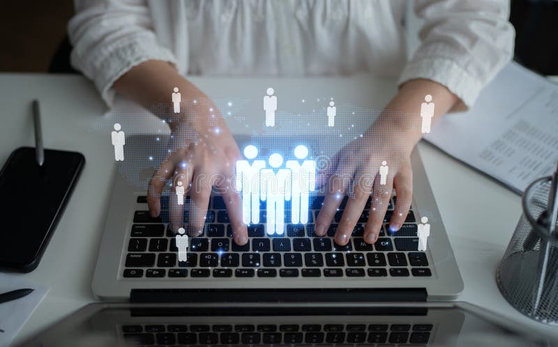 Global Human Network and Workforce Distribution on Digital Map Latch ...