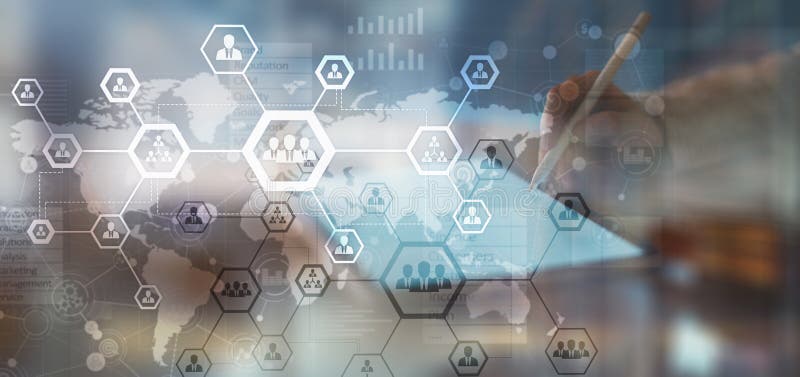 Global Human Resource Management Network Concept Illustrated with ...