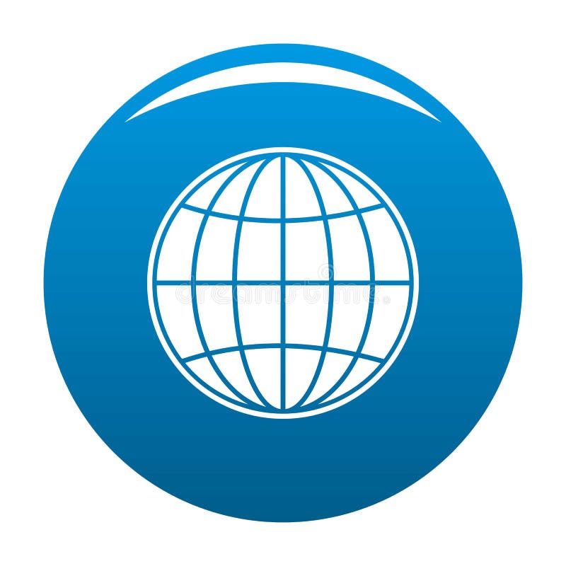 Global icon blue vector stock vector. Illustration of transportation ...