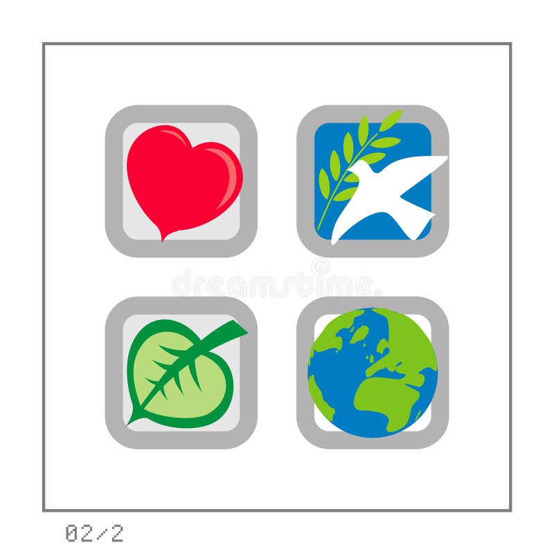 Global Icon Set - Version 1 Stock Vector - Illustration of north, icon ...