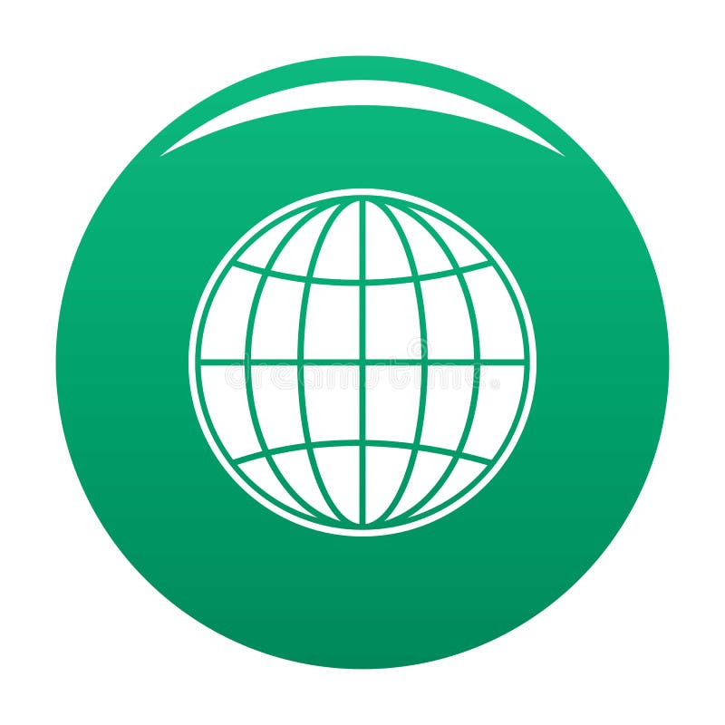Global icon vector green stock vector. Illustration of transport ...