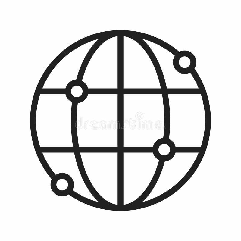 Global icon vector image. stock vector. Illustration of symbol - 327690712