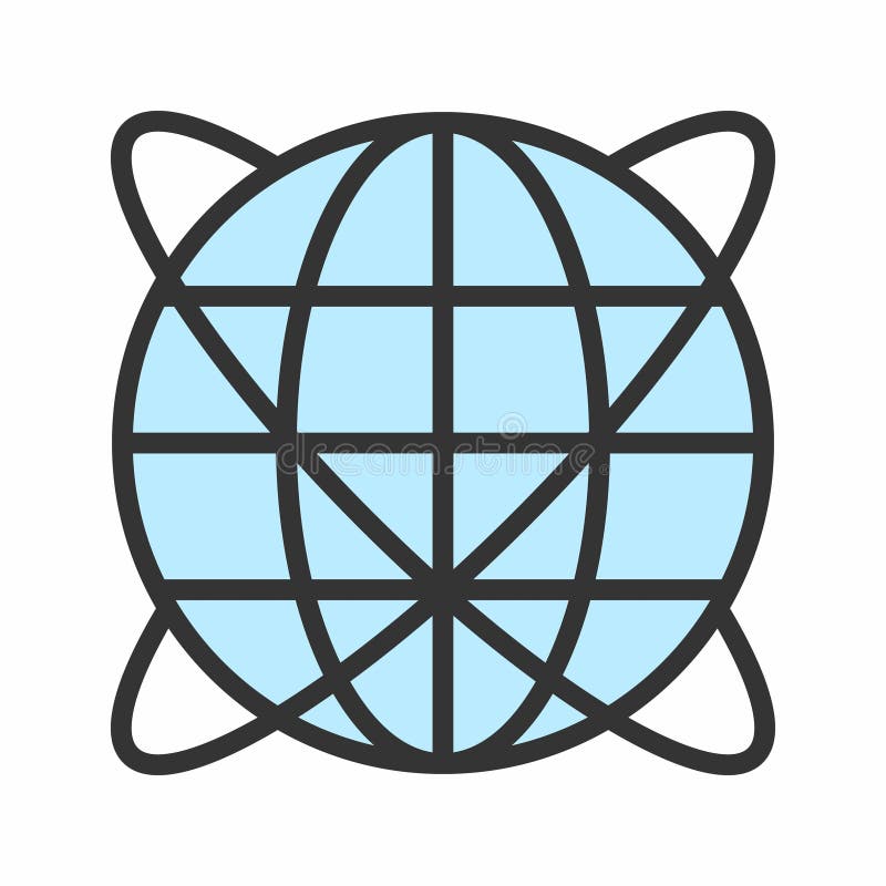 Global icon vector image. stock vector. Illustration of vector - 348138851